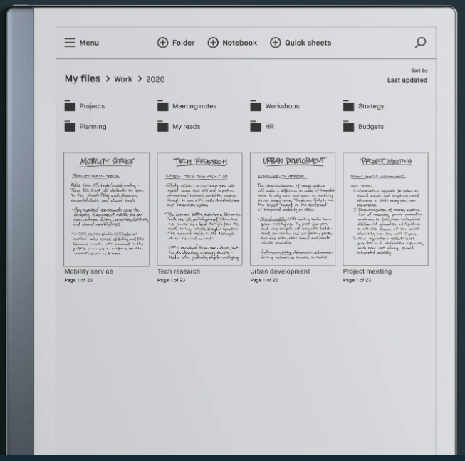 The Remarkable reMarkable eNote